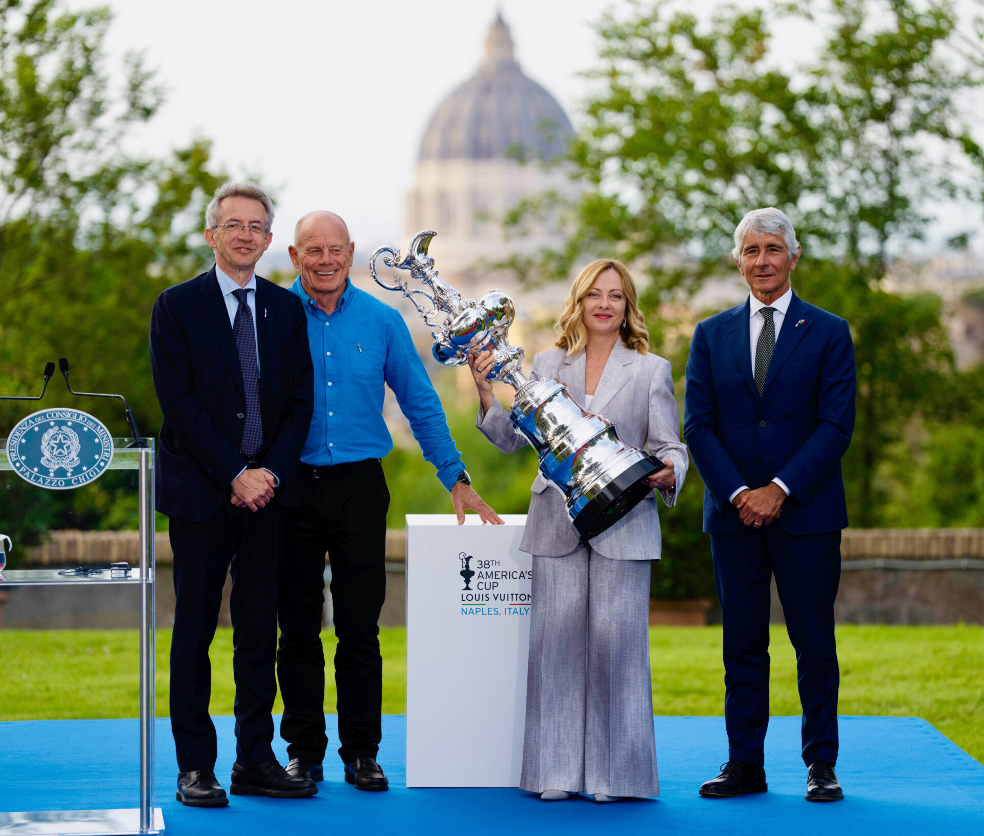 America's Cup, Meloni alla presentazione, tutti gli occhi su Napoli